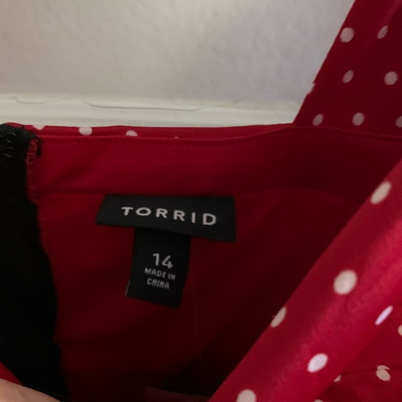 torrid | Dresses | Torrid Red And Black Dress With White Polkadots ...